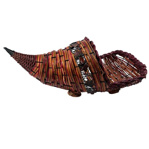 Unbranded | Holiday | 8 Vintage Cornucopia Basket Horn Of Plenty ...
